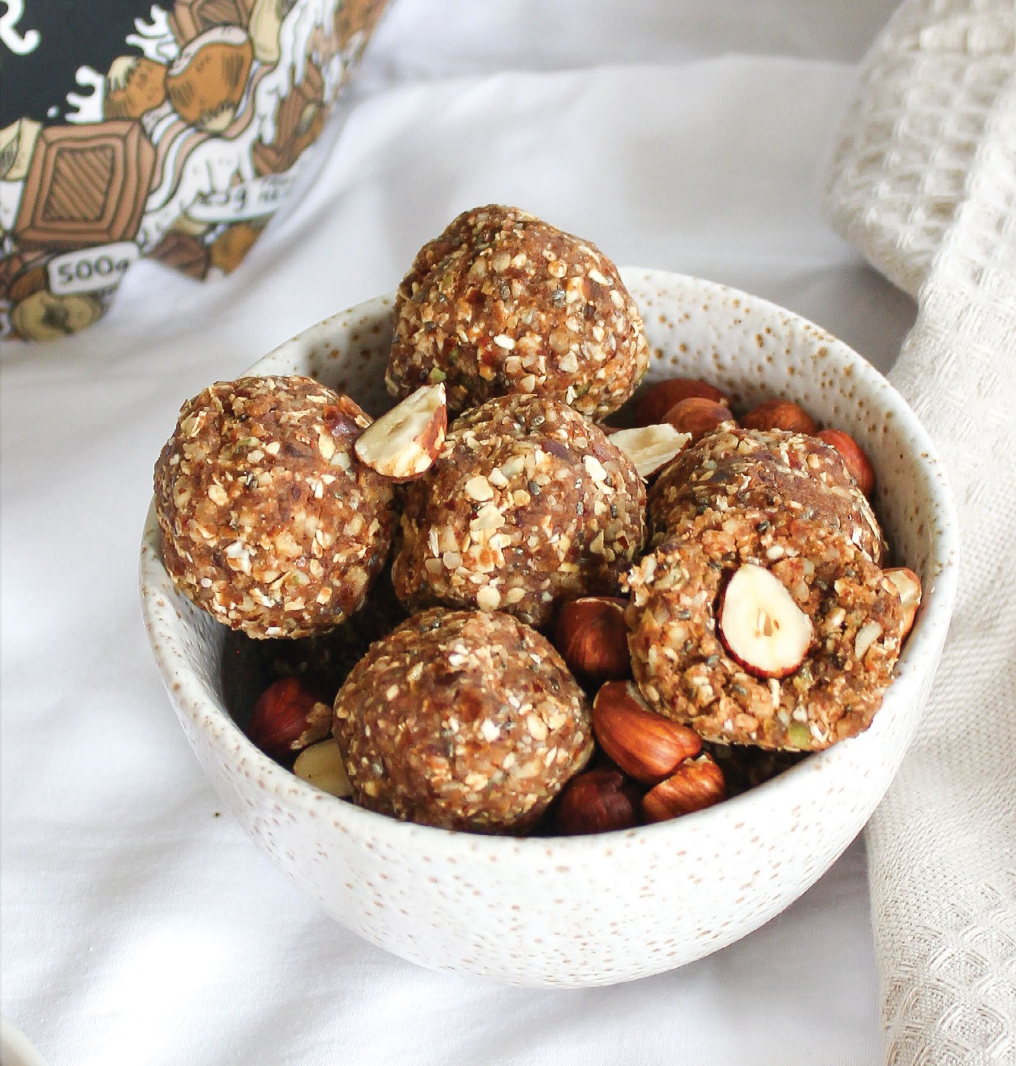 Choc Hazelnut Protein Balls | No-Bake Vegan Snack with Cacao Crunch