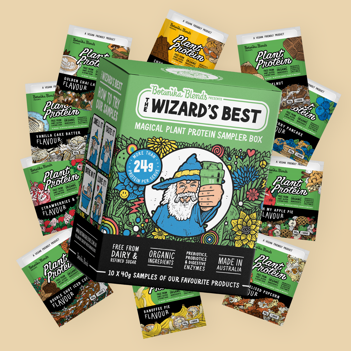 The Wizard's Best Bundle | 10 Plant Protein Flavours to Try