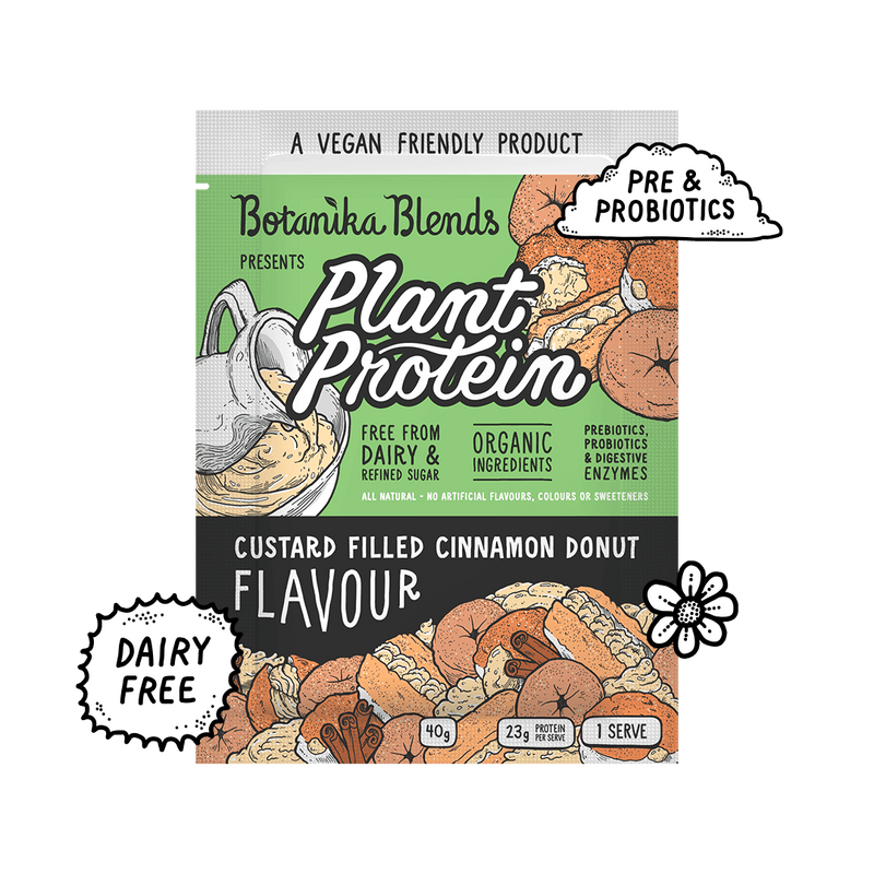 Sample Custard Filled Cinnamon Donut Plant Protein | Botanika Blends