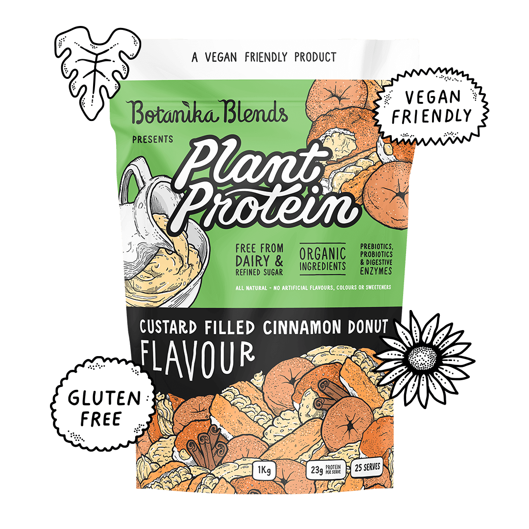 Plant Protein - Custard Filled Cinnamon Donut | Botanika Blends